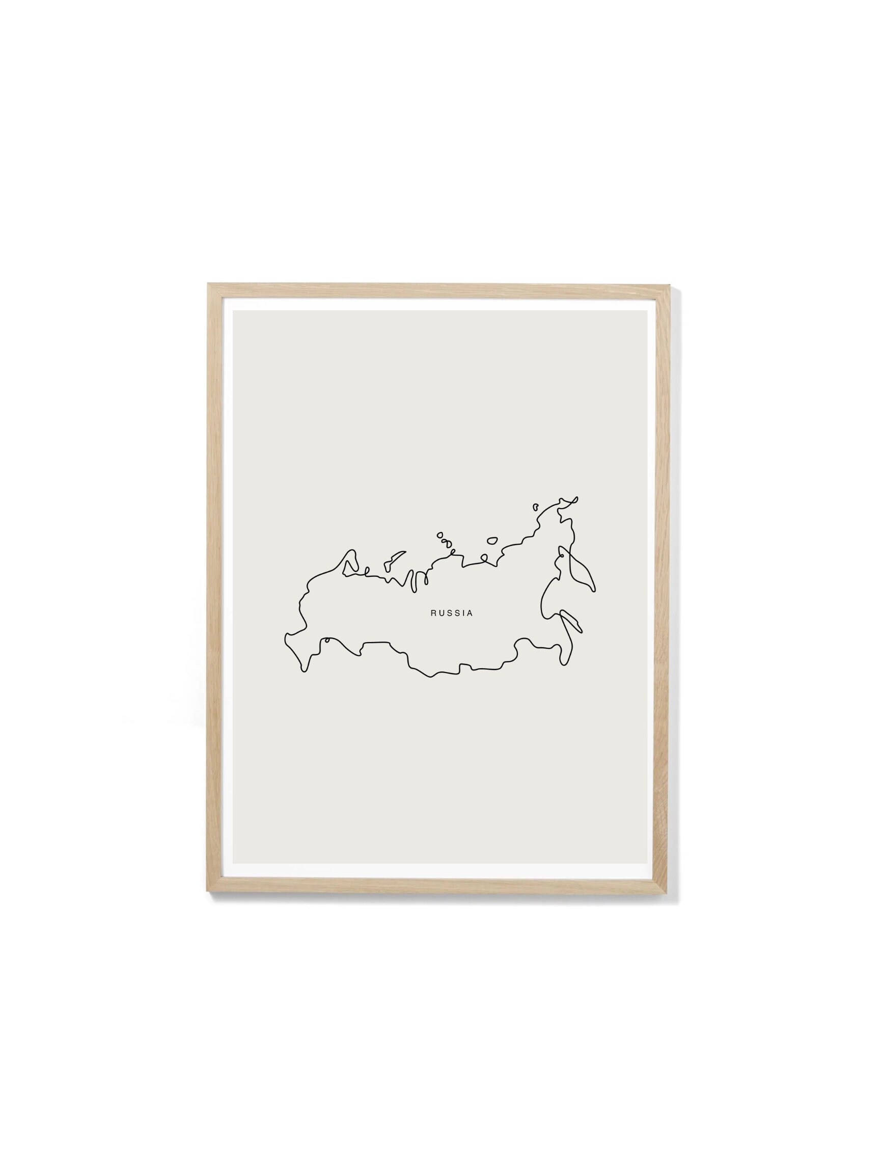 Russia Map Outline Printable