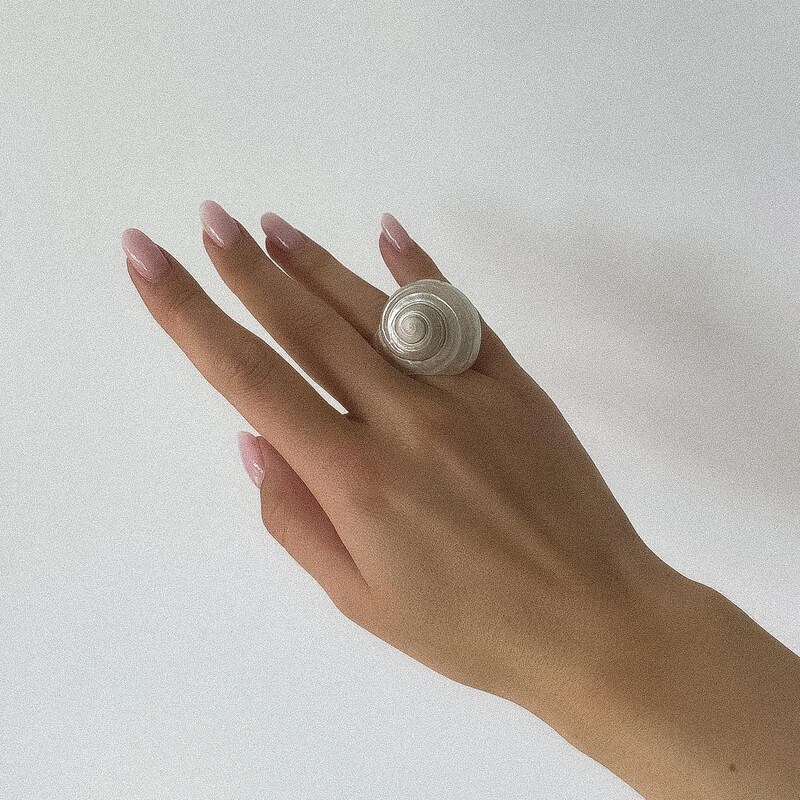 Carved Shell Ring - Etsy
