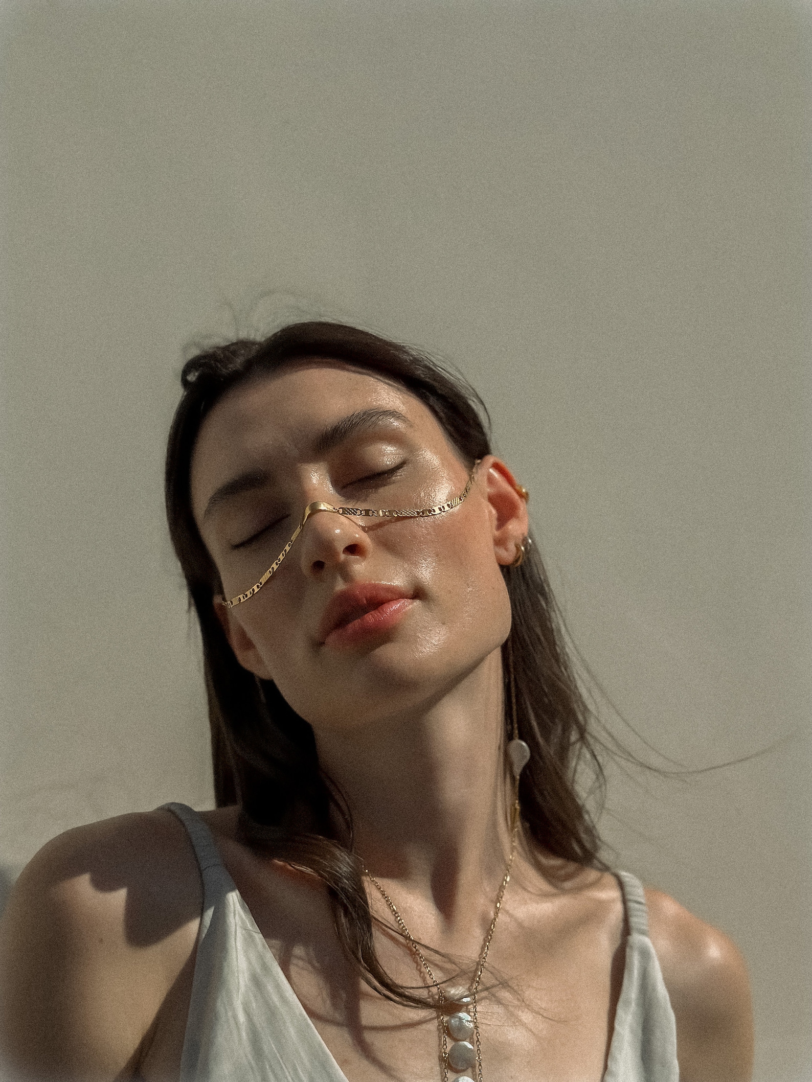 Face Chain With Pearl, Face Chain Jewelry, Gold Face Chain With Nose ...