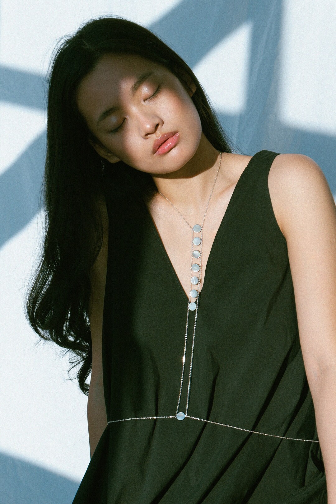 Silver Body Chain, Abalone Shell, Waist Chain, Body Jewelry, Silver 925 ...