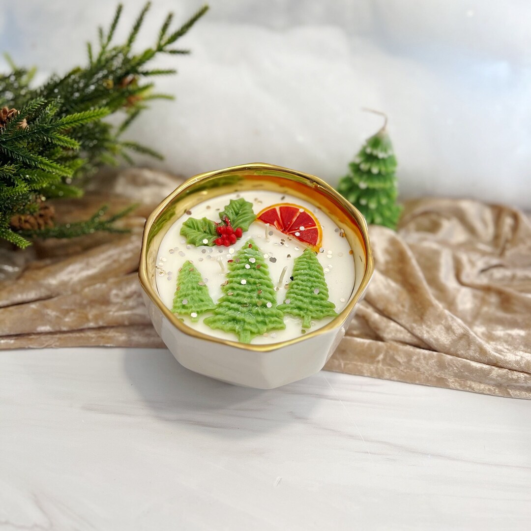 Pine Scented Candle Holiday Handmade Candle Christmas Gift Birthday ...