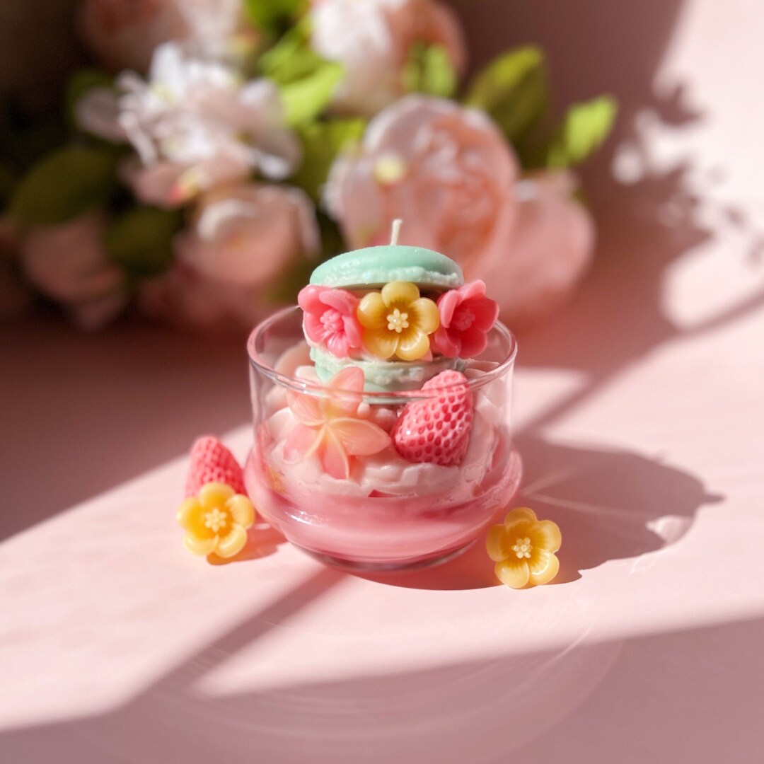 Macaron Dessert Candle | Custom Candle | Handmade Unique Gift | Mother ...
