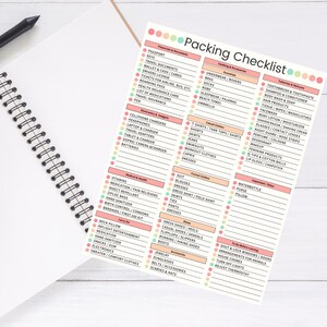 Ultimative Reise-Packliste | Druckbare Reise-Packliste | Bearbeitbare ...