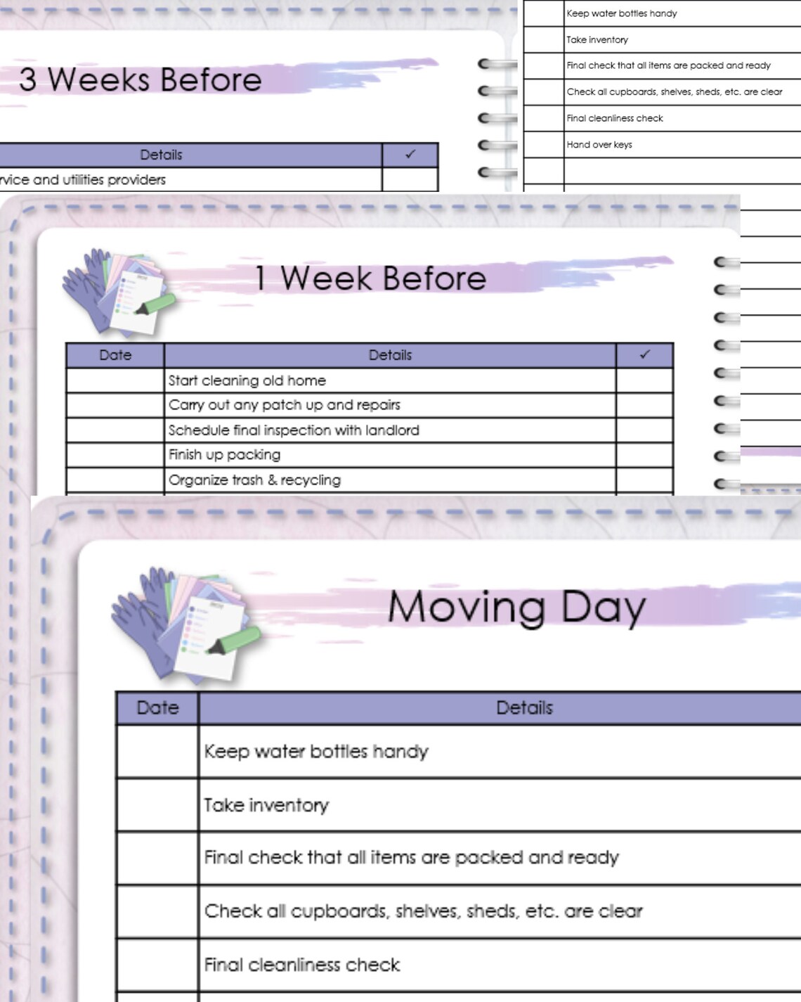 Moving Template | Moving Planner Kit | Moving Planner Bundle Printable ...