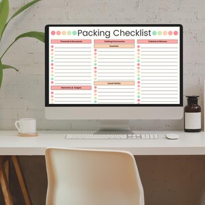 Ultimative Reise-Packliste | Druckbare Reise-Packliste | Bearbeitbare ...