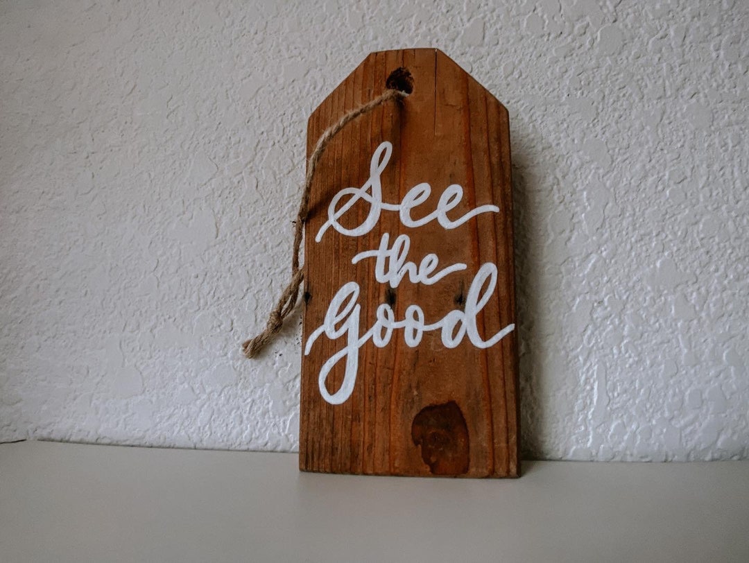 See the Good Wooden Sign Calligraphy - Etsy