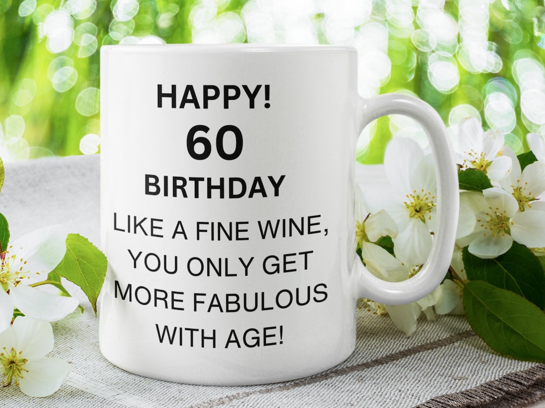 60th Birthday Coffee Mug Handmade Coffee Mug Birthday Mug - Etsy