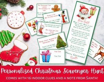 Santa Scavenger Hunt Clues - Etsy