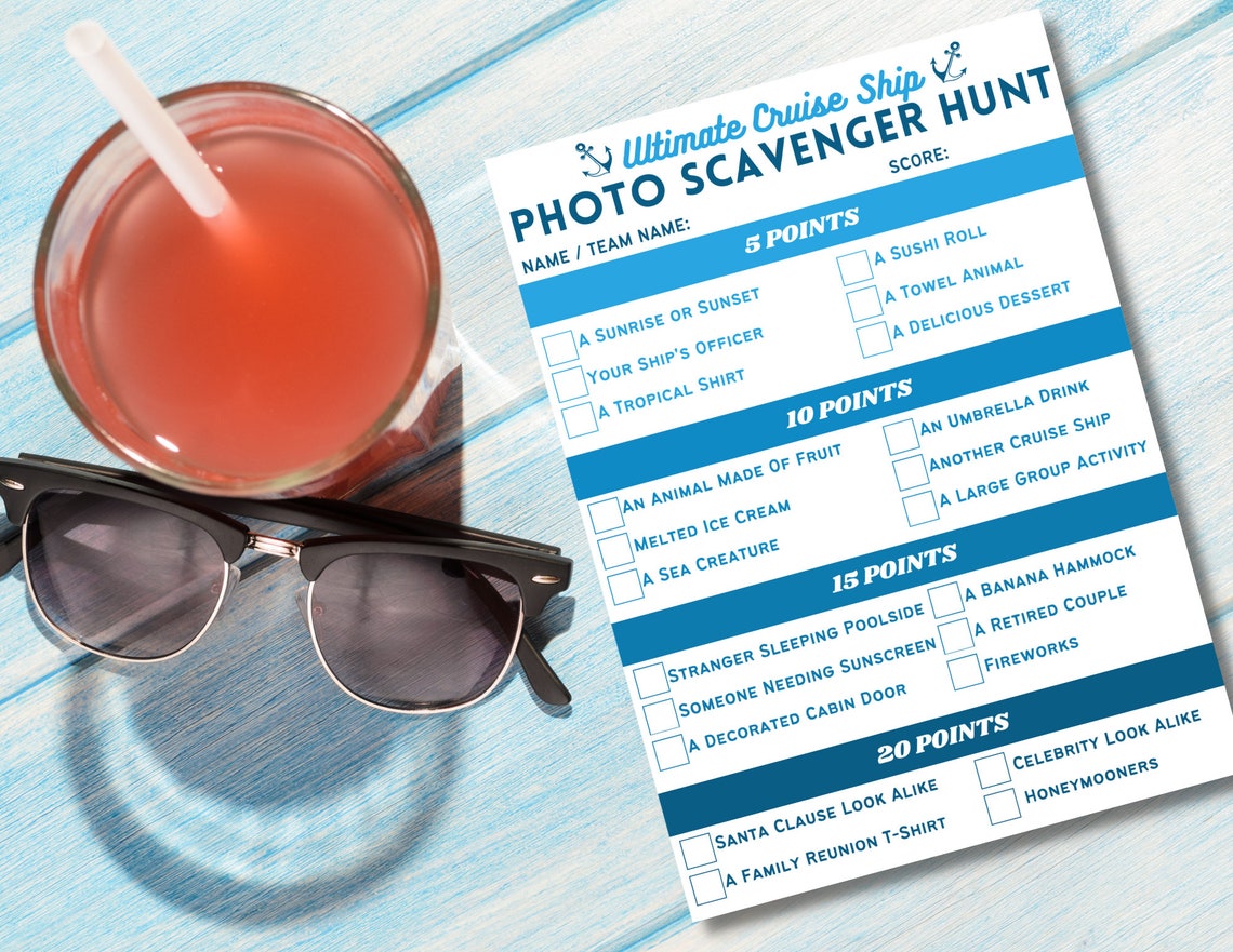 Editable Cruise Ship Scavenger Hunt Template for Adults Kids - Etsy