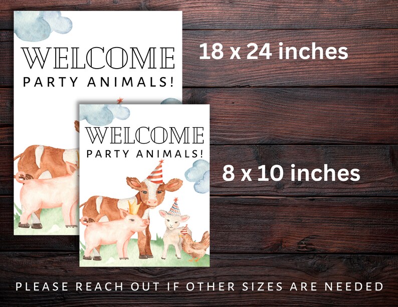 Farm Birthday Party Welcome Sign Farm Animal Welcome Sign - Etsy