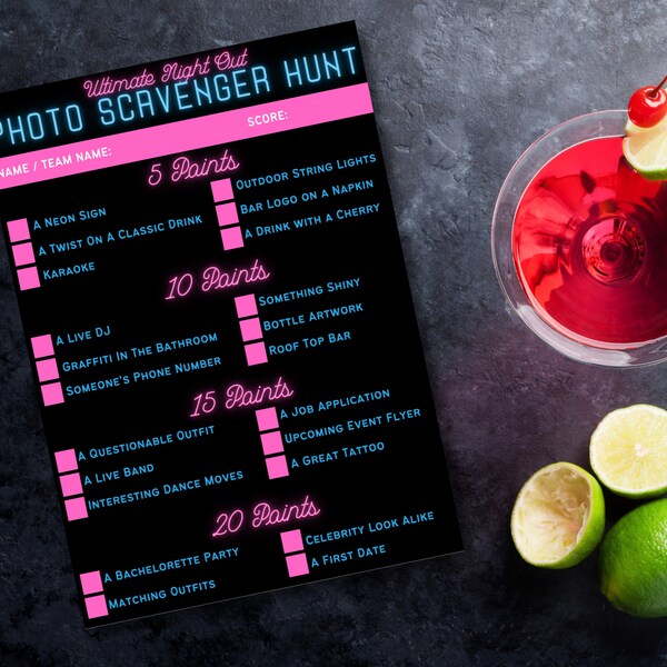 Bachelorette Scavenger Hunt - Etsy