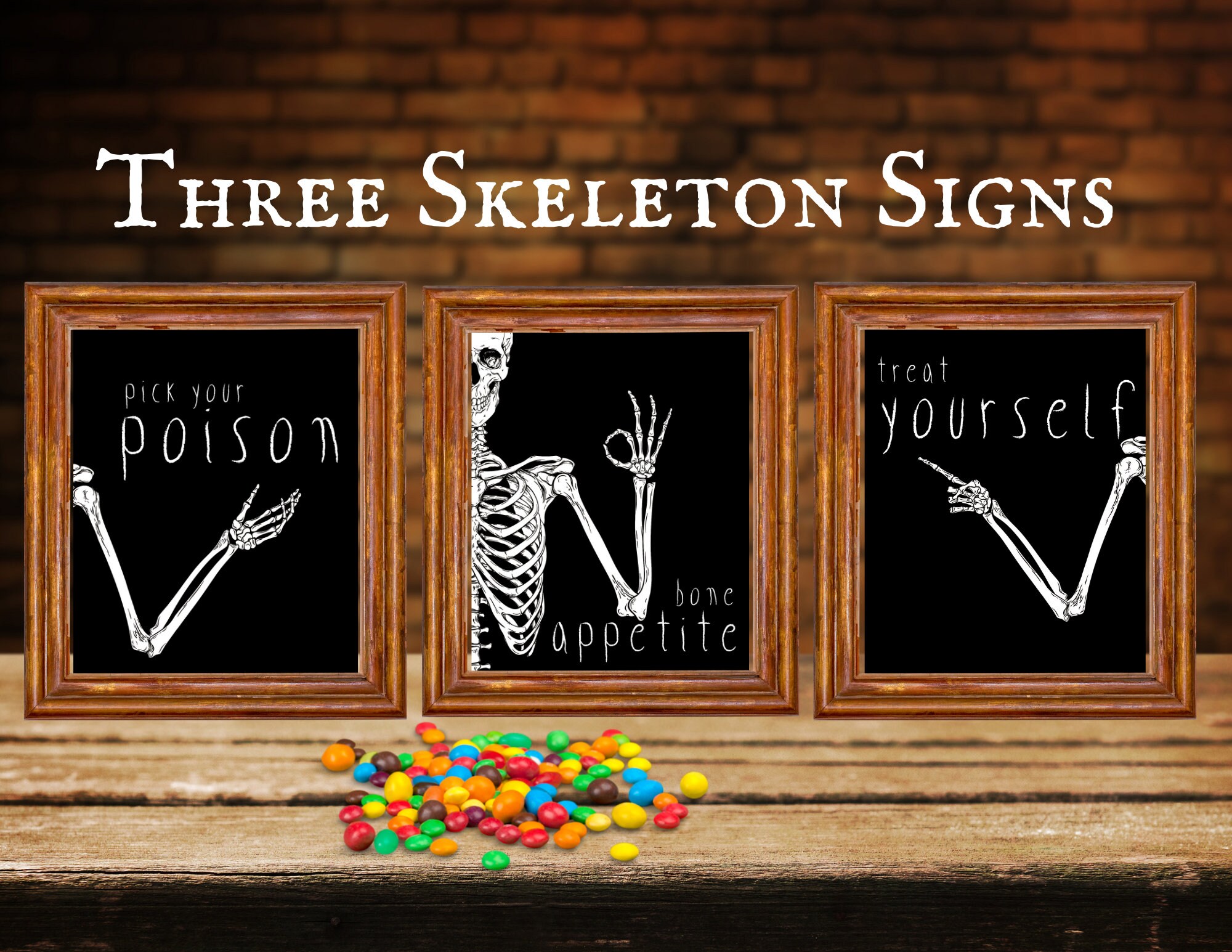 Halloween Welcome Sign Template Skeleton Party Decorations - Etsy