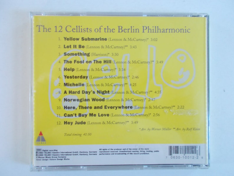 The 12 Cellists of the Berlin Philharmonic-1983 TELDEC "cello Submarine ...