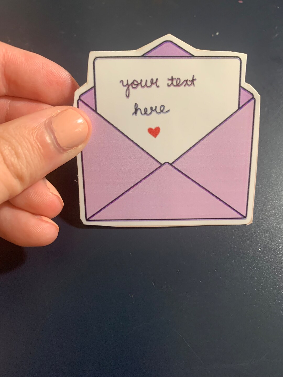 Custom Text Envelope Reminder Build Your Own Sticker Vinyl Water Bottle ...