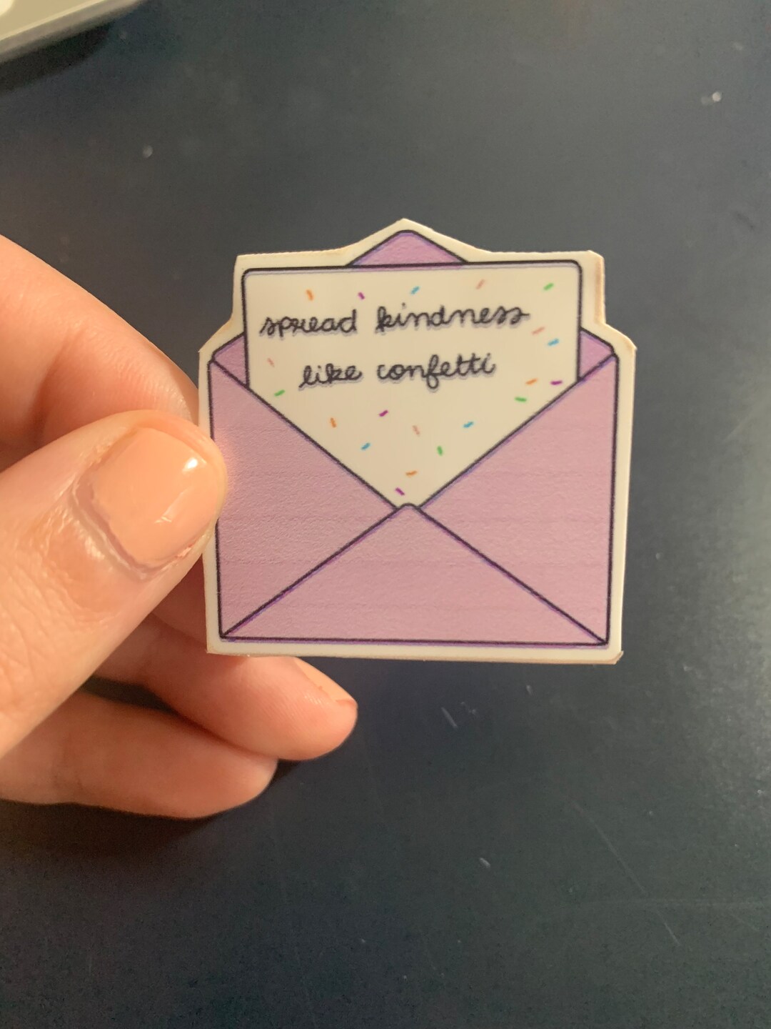 Spread Kindness Like Confetti Positivity Vinyl Water Bottle Empowerment ...