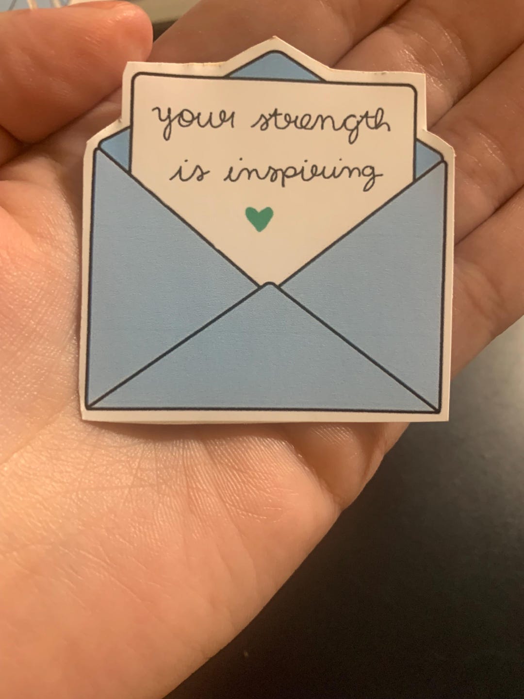 Your Strength is Inspiring Positivity Envelope Reminder Feel Good Vinyl ...