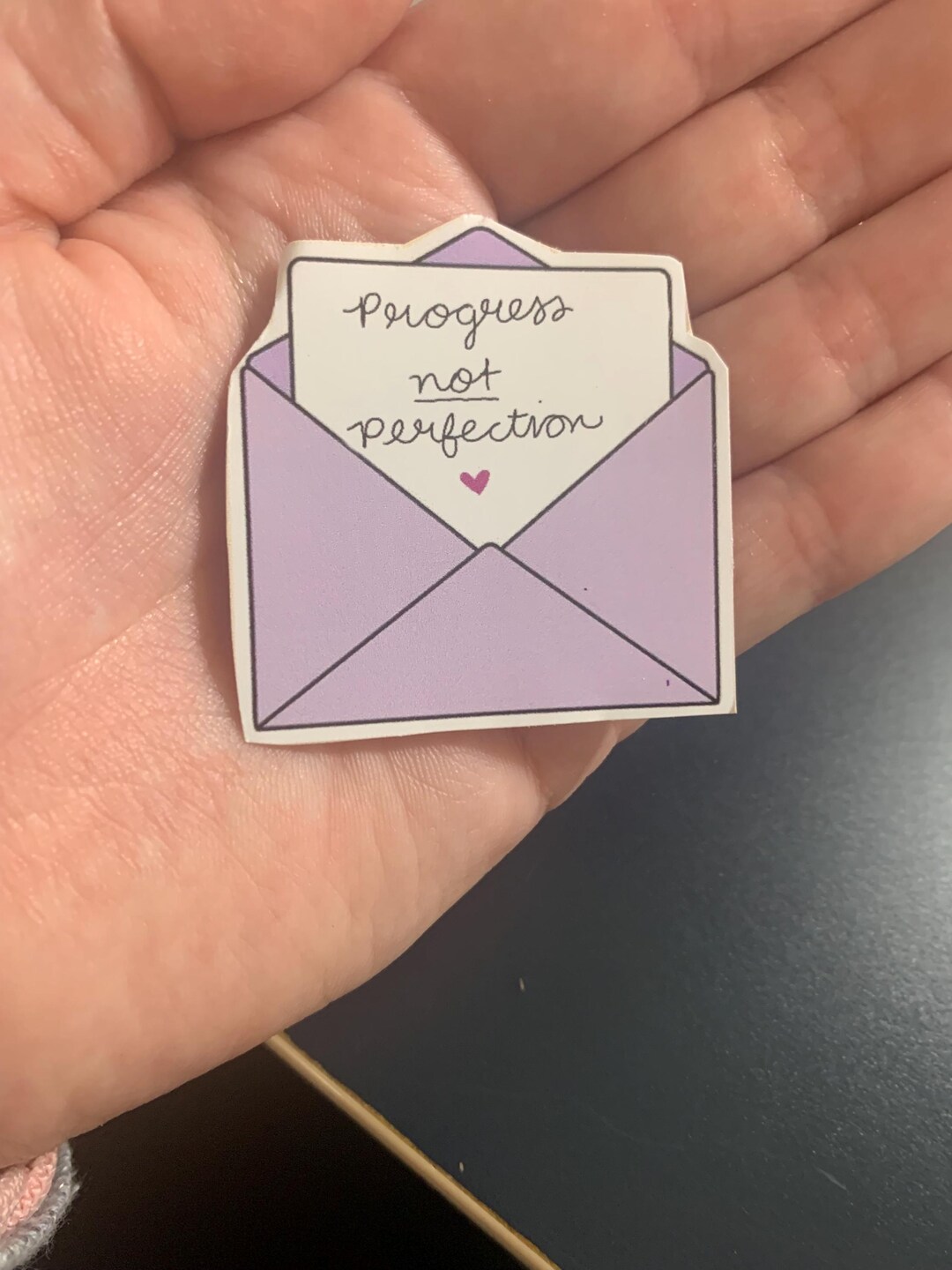 Progress Not Perfection Positivity Envelope Reminder Feel Good Vinyl ...