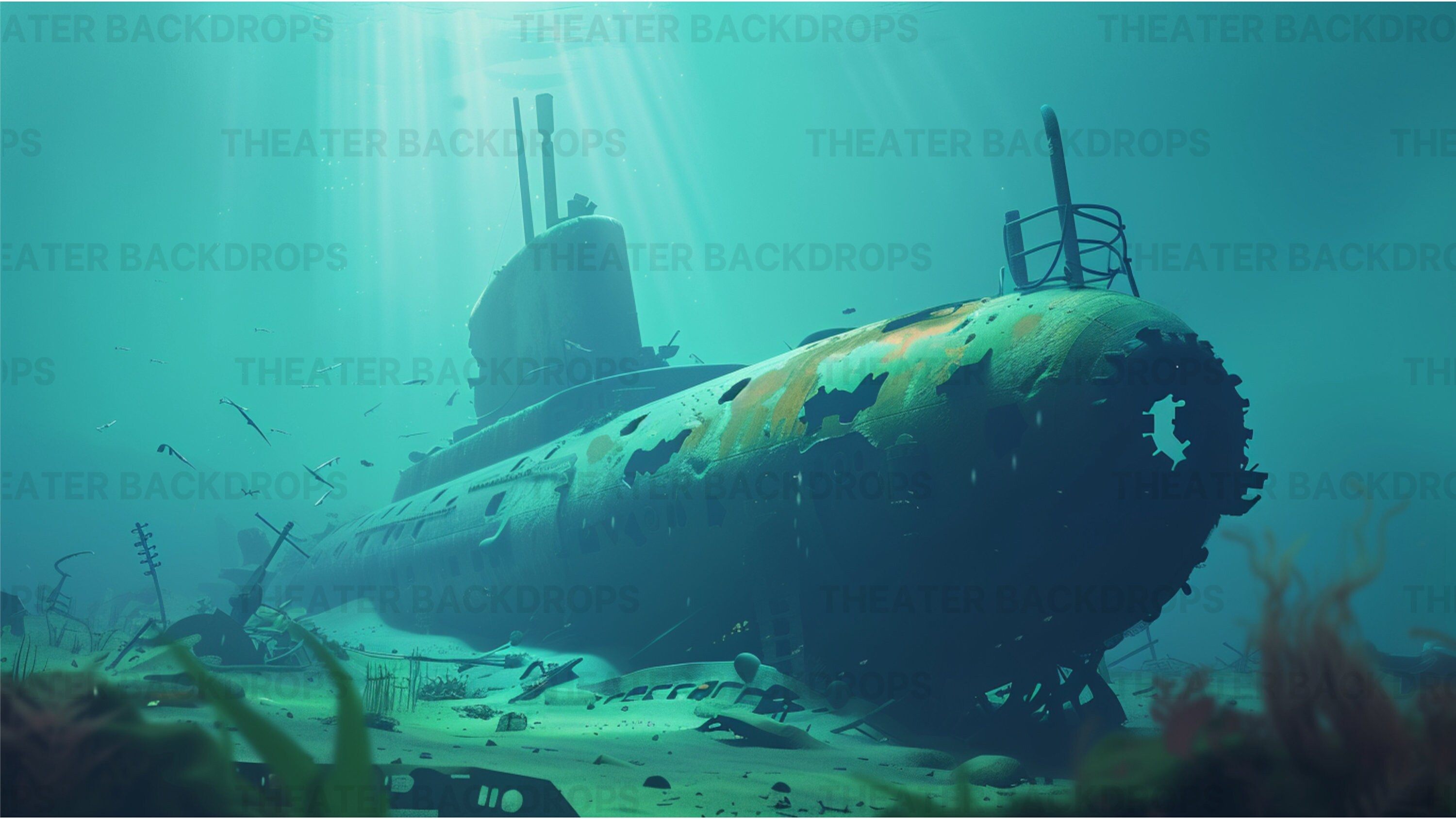 Finding Nemo Theater Backdrop Set Of 6 Stage Scenery Background Ocean Backdrop Broadway Set