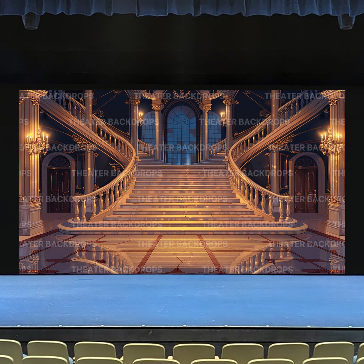 Grand Ballroom Theater Backdrop, Stage Scenery Background, Princess ...