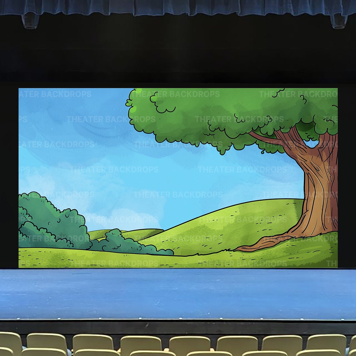 Children Theater Backdrop, Stage Scenery Background, Flatlay Backdrop ...