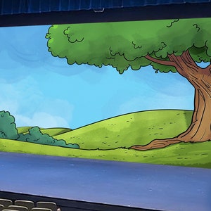 Children Theater Backdrop, Stage Scenery Background, Flatlay Backdrop ...