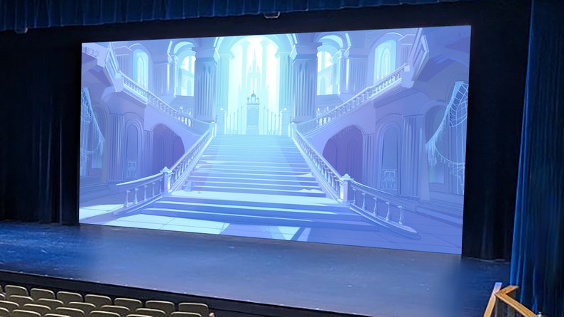 Frozen Theater Backdrop, Castle Stage Scenery Background, Princess ...