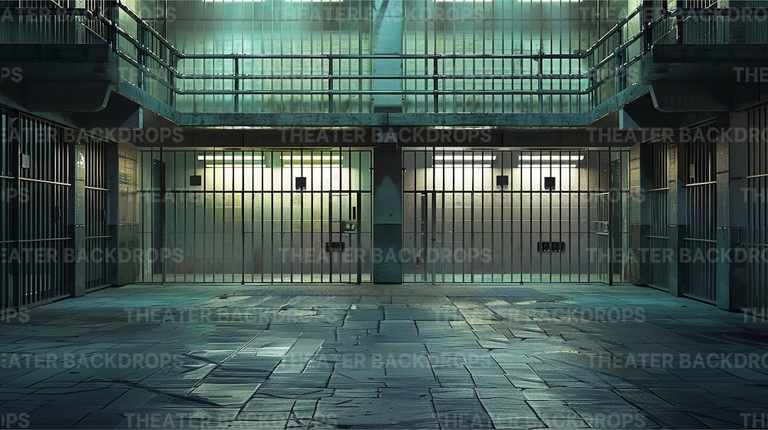 Jail Theater Backdrop, Stage Scenery Background, Prison Backdrop ...
