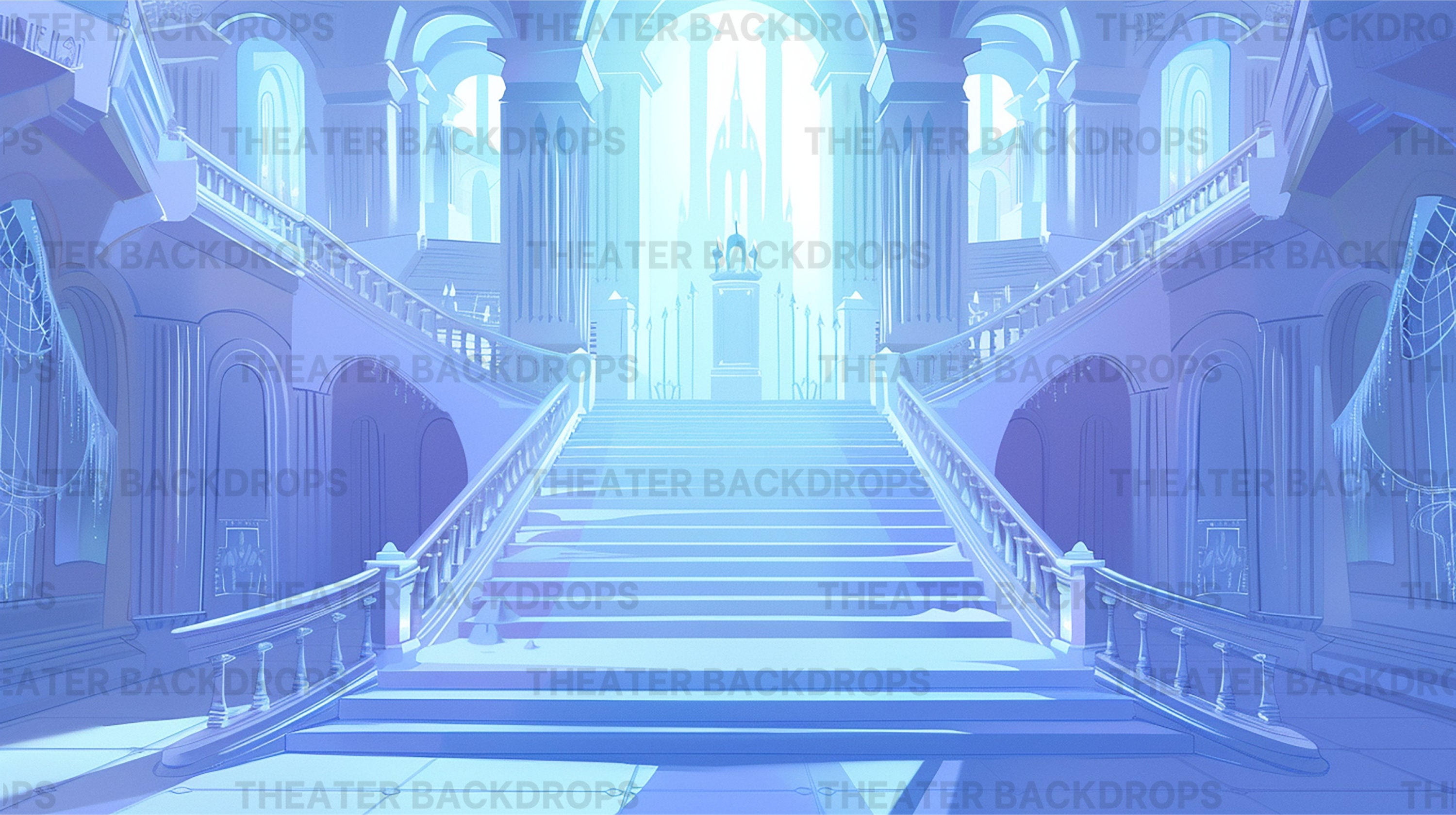 Frozen Theater Backdrop, Castle Stage Scenery Background, Princess ...