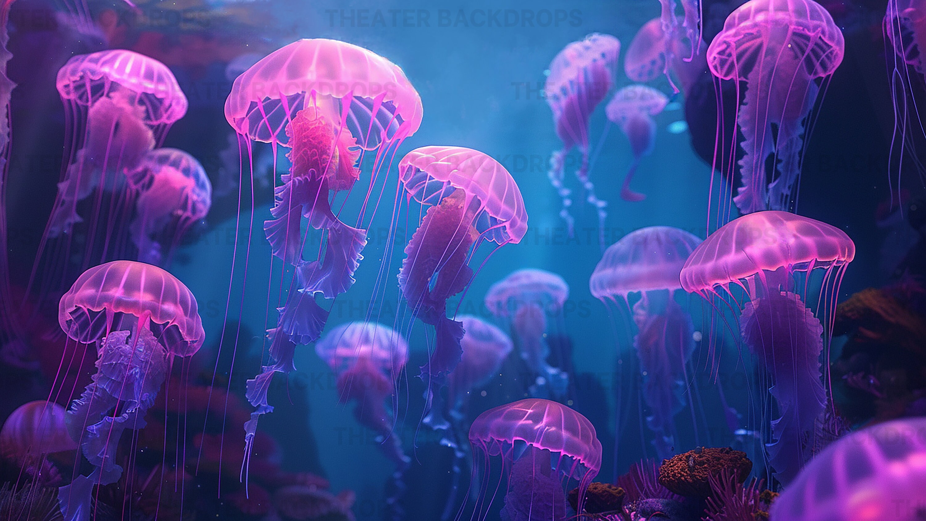 Finding Nemo Theater Backdrop Set Of 6 Stage Scenery Background Ocean Backdrop Broadway Set