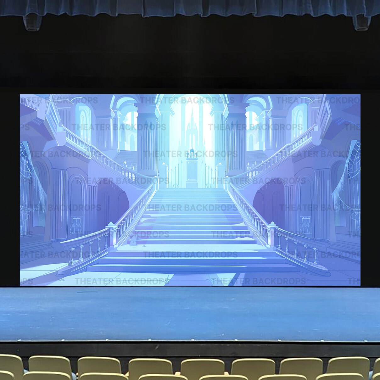 Frozen Theater Backdrop, Castle Stage Scenery Background, Princess ...