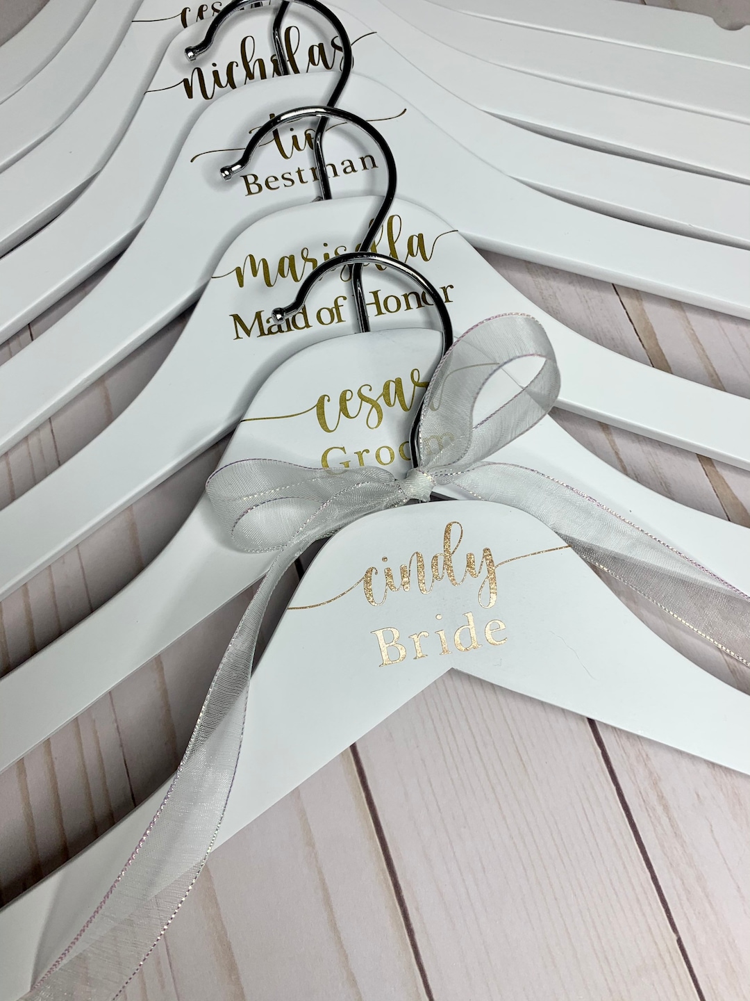 Bridesmaids Hangers Wedding Day Hangers Wedding Party Personalized ...