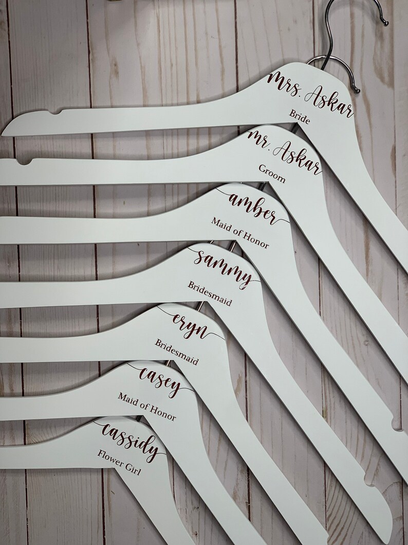 Bridesmaids Hangers Wedding Day Hangers Wedding Party Personalized ...