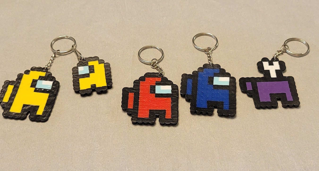 Among Us Keychains Set of Four | Etsy