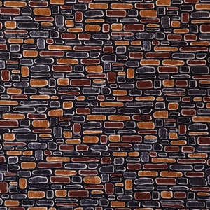 Flagstone Wall Brick Quilting Cotton Fabric Timeless Treasures ROW-C ...