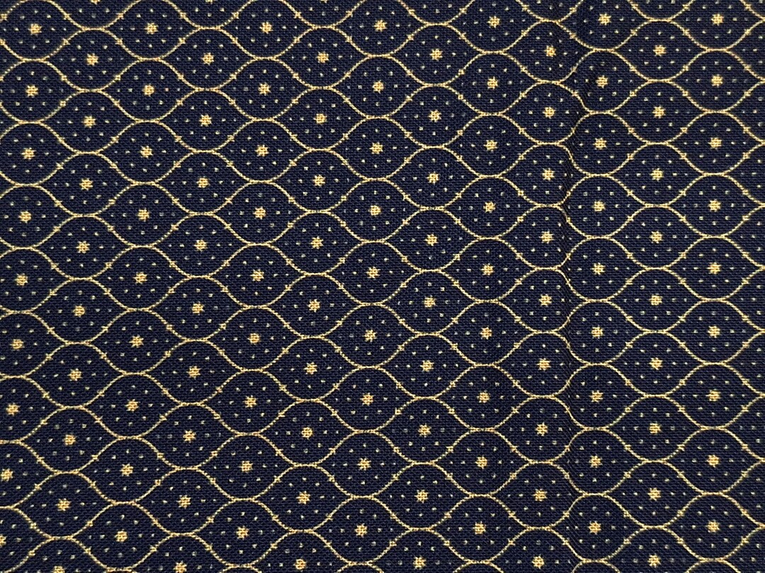 Navy Wrought Iron Quilting Cotton Fabric Starfall Collection Marcus ...