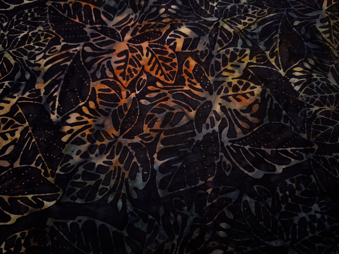 Batik Autumn Jungle Leaves Cotton Fabric Timeless Treasures Cider ...