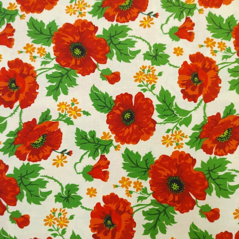 Poppy Fabric - Etsy