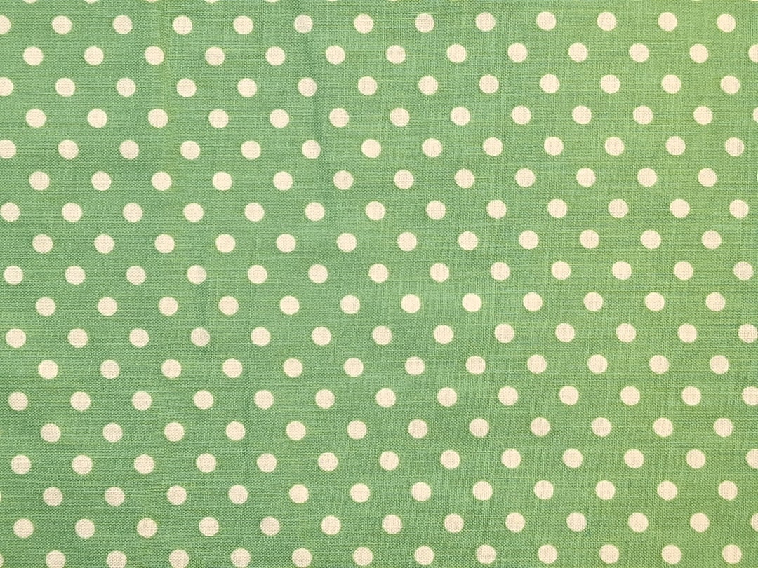 Dark Mint Green Polka Dot Quilting Cotton Fabric - Etsy