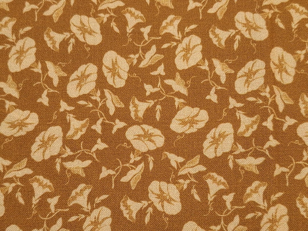 Moonflower Dark Honey Yellow Quilting Cotton Fabric Starfall Collection ...