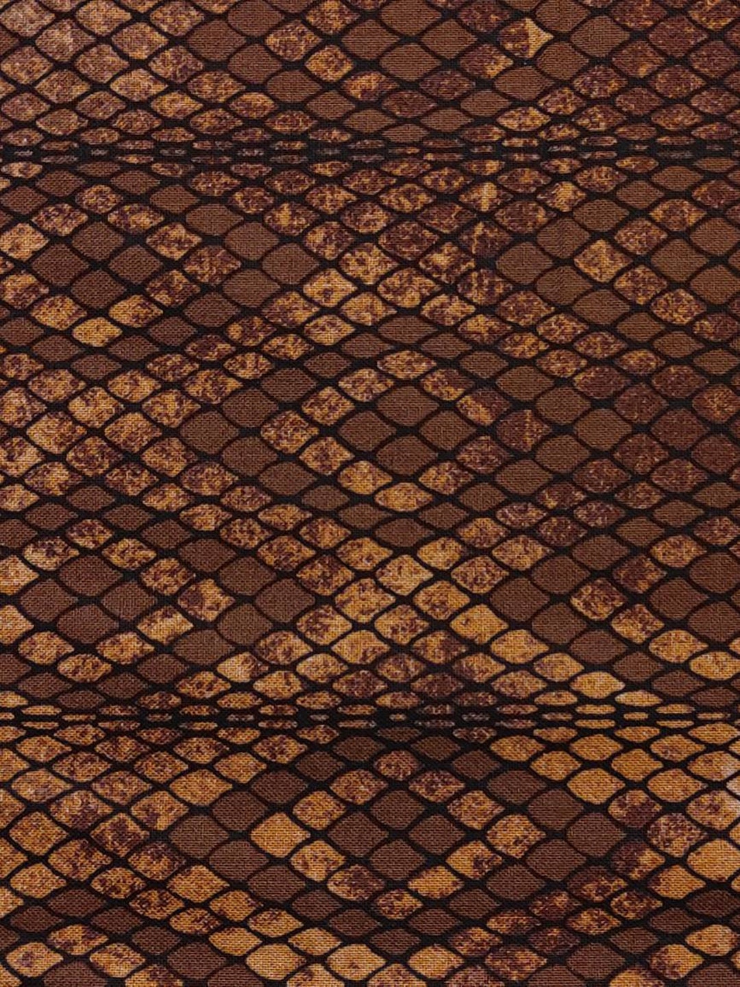 Mottled Brown Snakeskin Patterned Cotton Fabric Northcott - Etsy