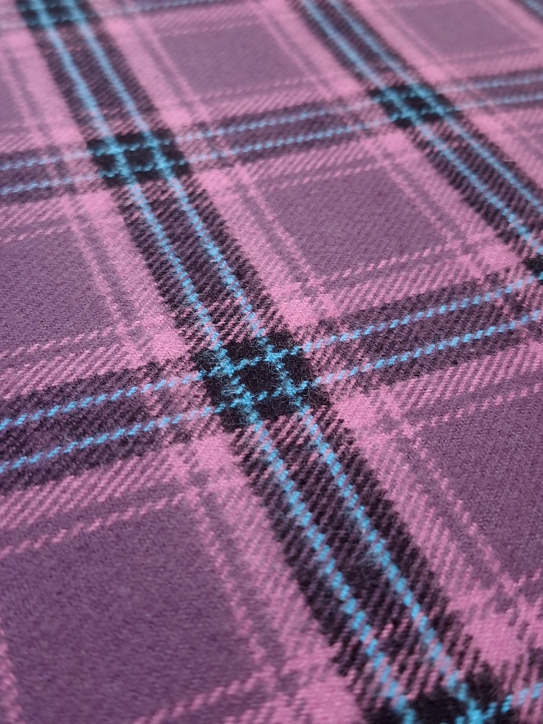 Plum Purple Plaid Cotton Flannel Fabric Marcus Fabrics Primo Plaids ...