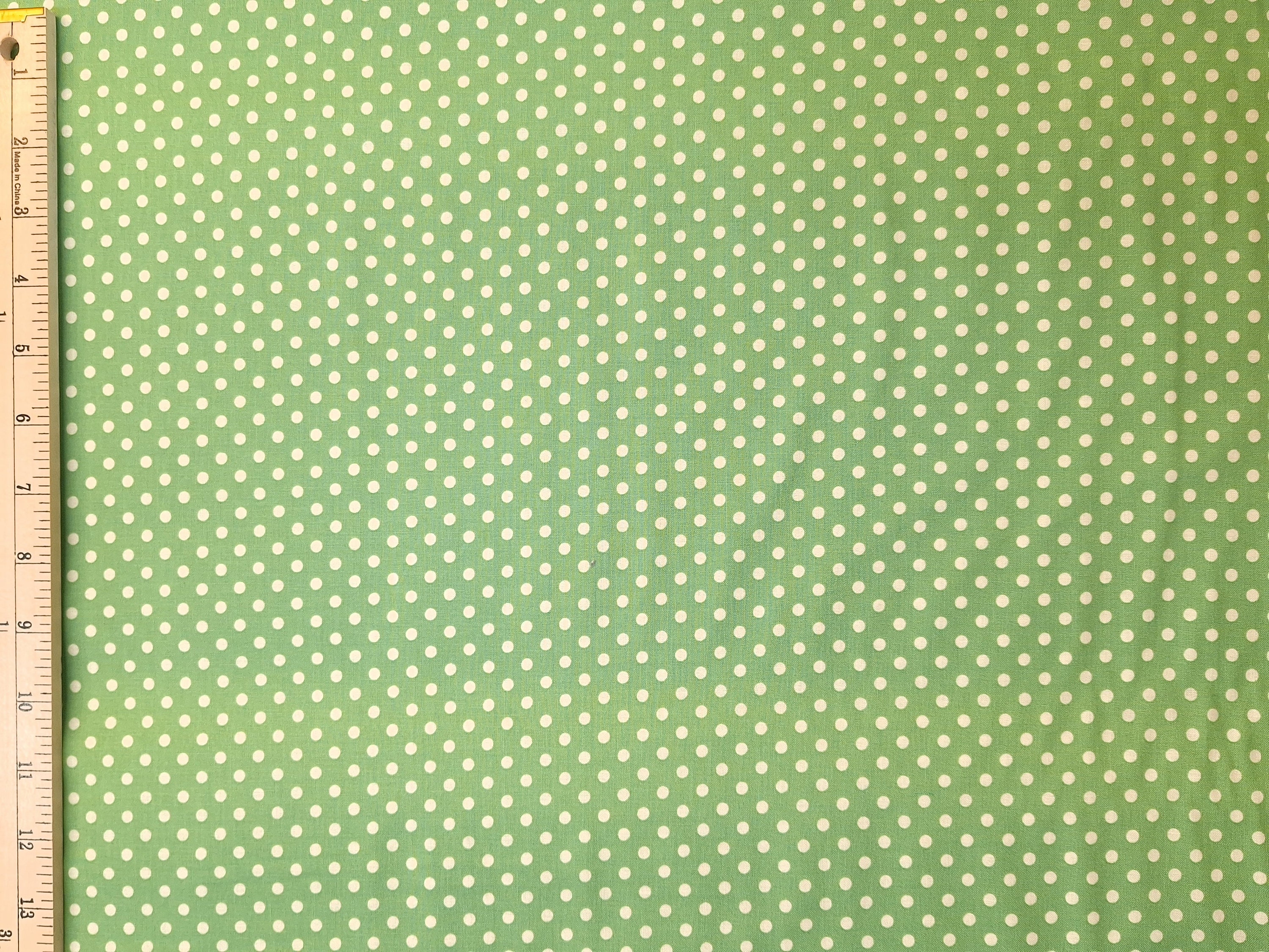 Dark Mint Green Polka Dot Quilting Cotton Fabric - Etsy
