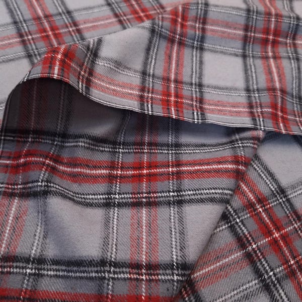 Red Gray Fabric - Etsy