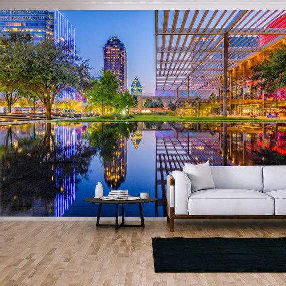 Dallas Texas USA Downtown Cityscape at Twilight Wallpaper - Etsy
