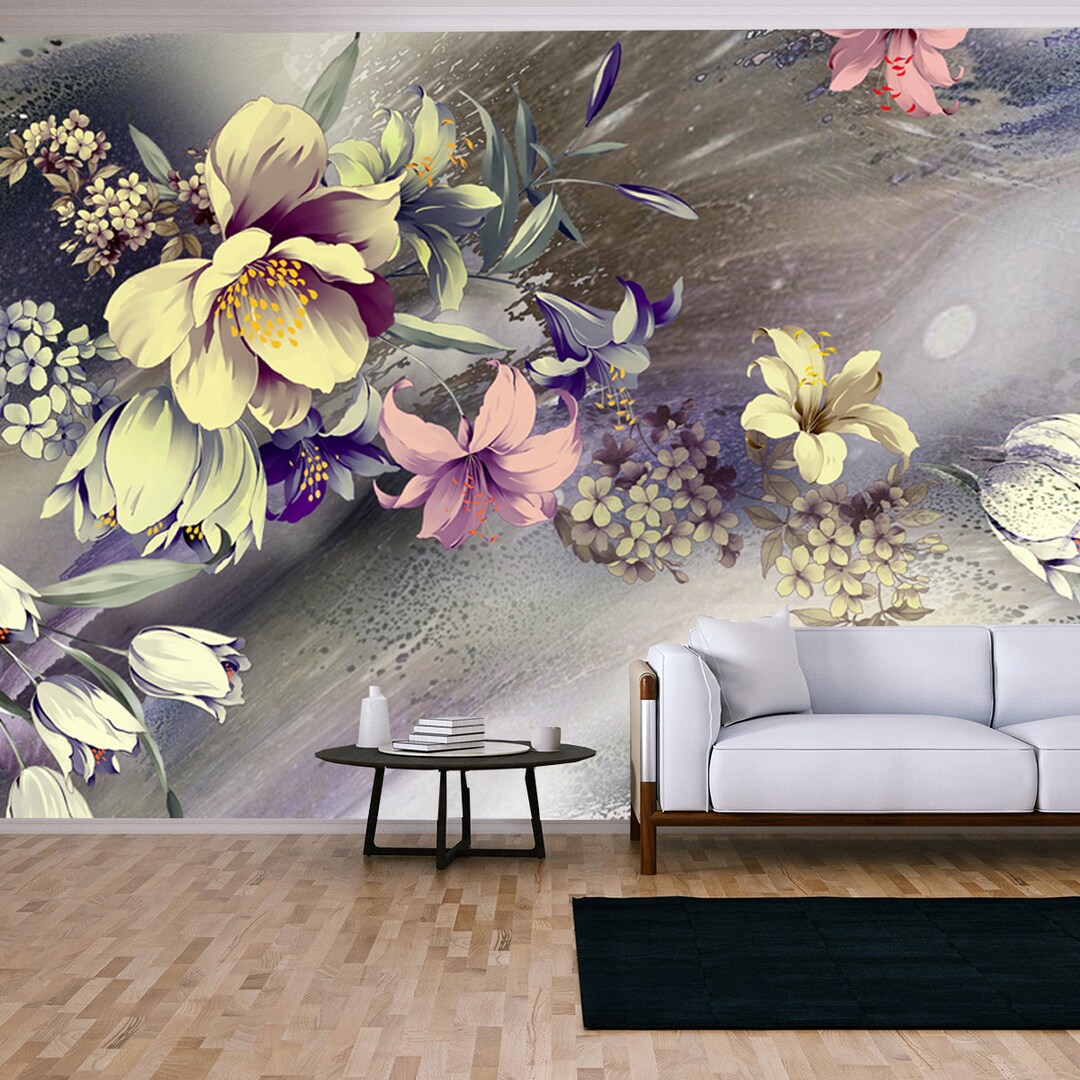 Abstract Background, Halftone Flowers Bouquet, Floral Illustration ...
