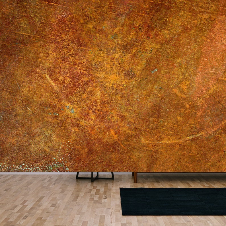 Textured Copper Sheet Wallpaper Living Room Mural - Etsy