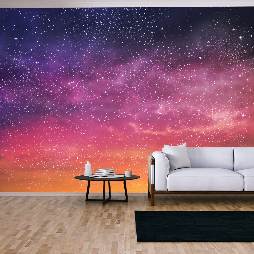 Magic Color Sky Background Wallpaper Living Room Mural - Etsy