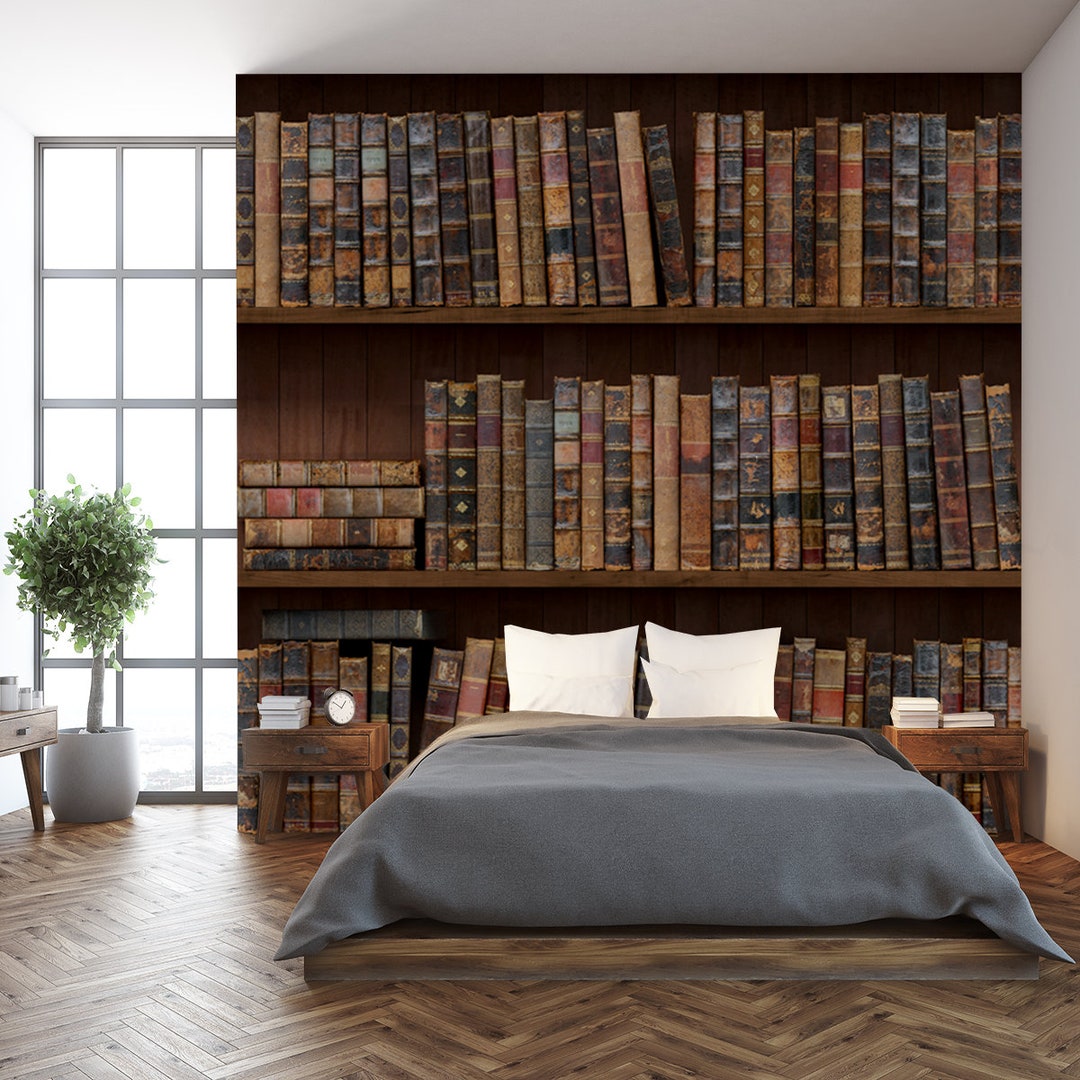 Old Books Seamless Texture vertically and Horizontally. Bookshelf ...