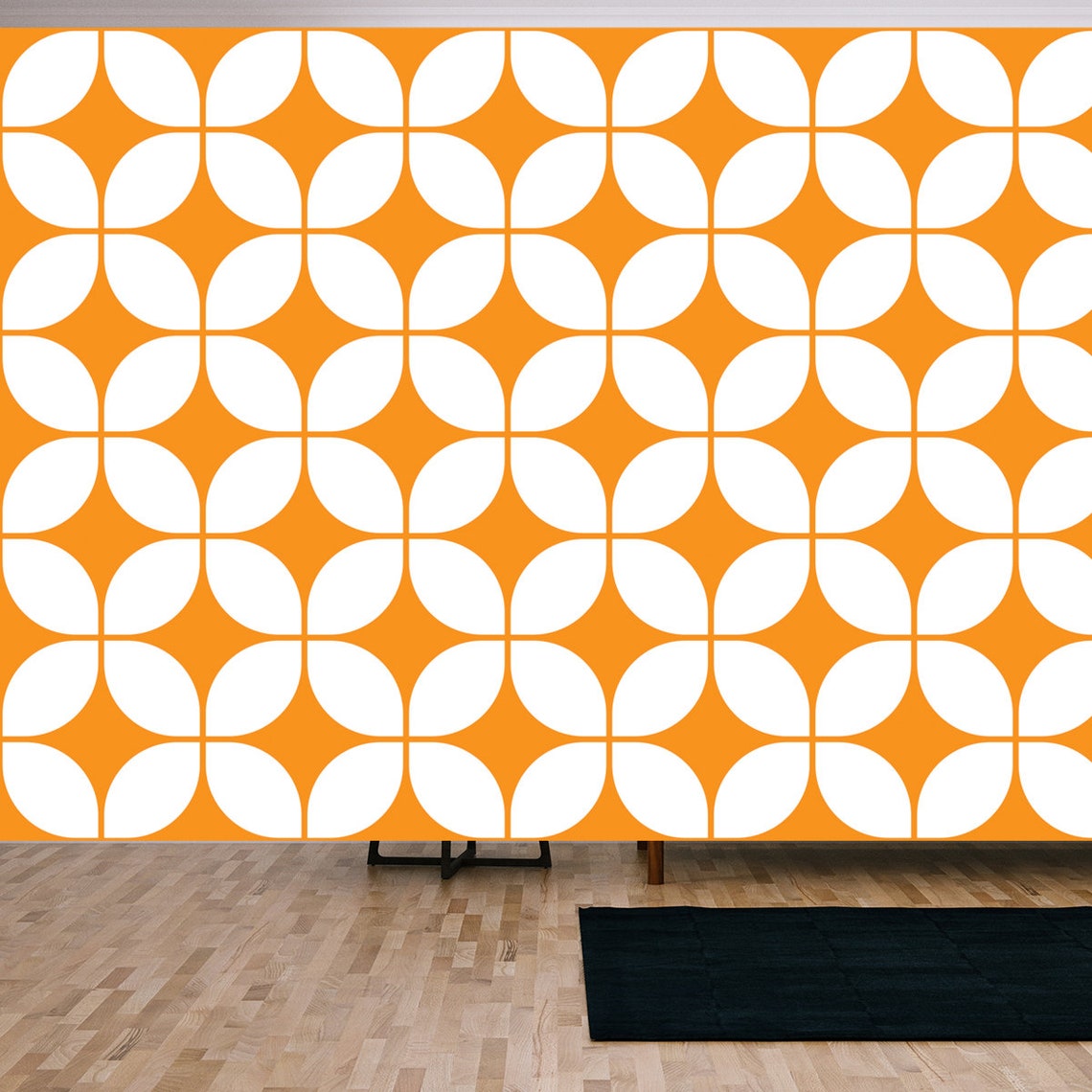 Mid-century Modern Wallpaper Pattern, Seamless 60s Background, 1960s ...