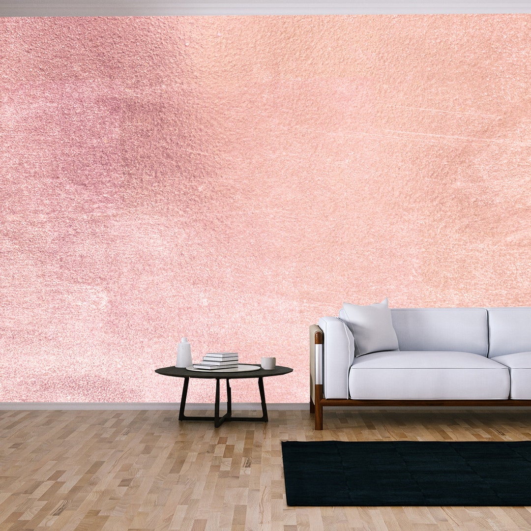 Rose Gold Wallpaper Background Texture Living Room Mural - Etsy
